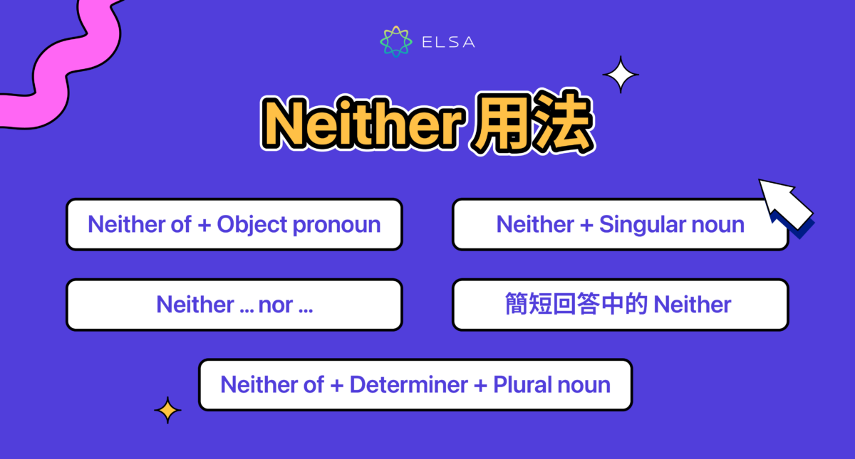 分別 either 和 neither: 結構、用法、應用練習