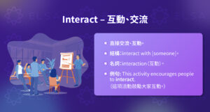 交流 英文：Communicate、Exchange、Interact 應該如何使用？